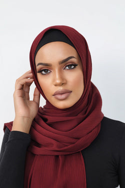CRINKLED CHERRY SHAWL Veil of Faith